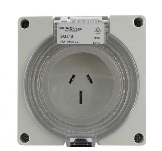 3 Pin Socket Outlet 20A 250V AC IP66 | Connected Switchgear