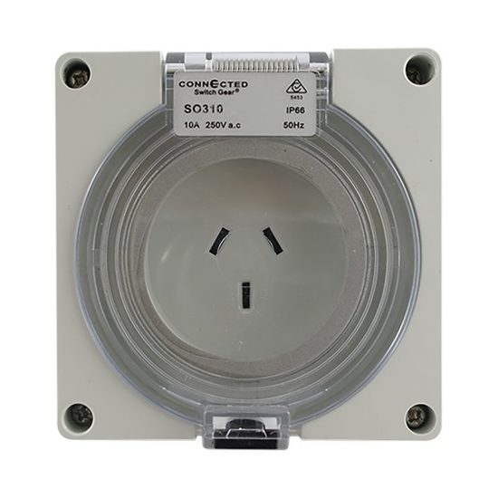 IP66 Socket Outlet 3 Pin 10A 250V AC | Connected Switchgear
