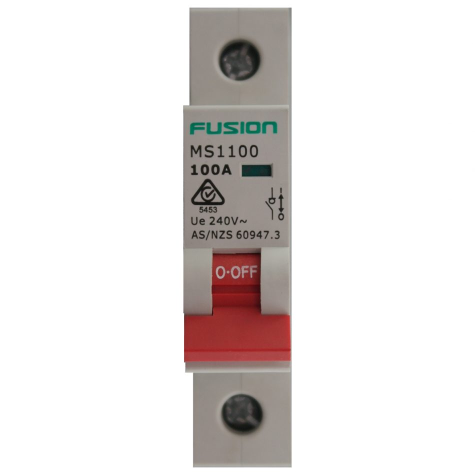 Single Pole Main Switch 100A 240V AC | Connected Switchgear