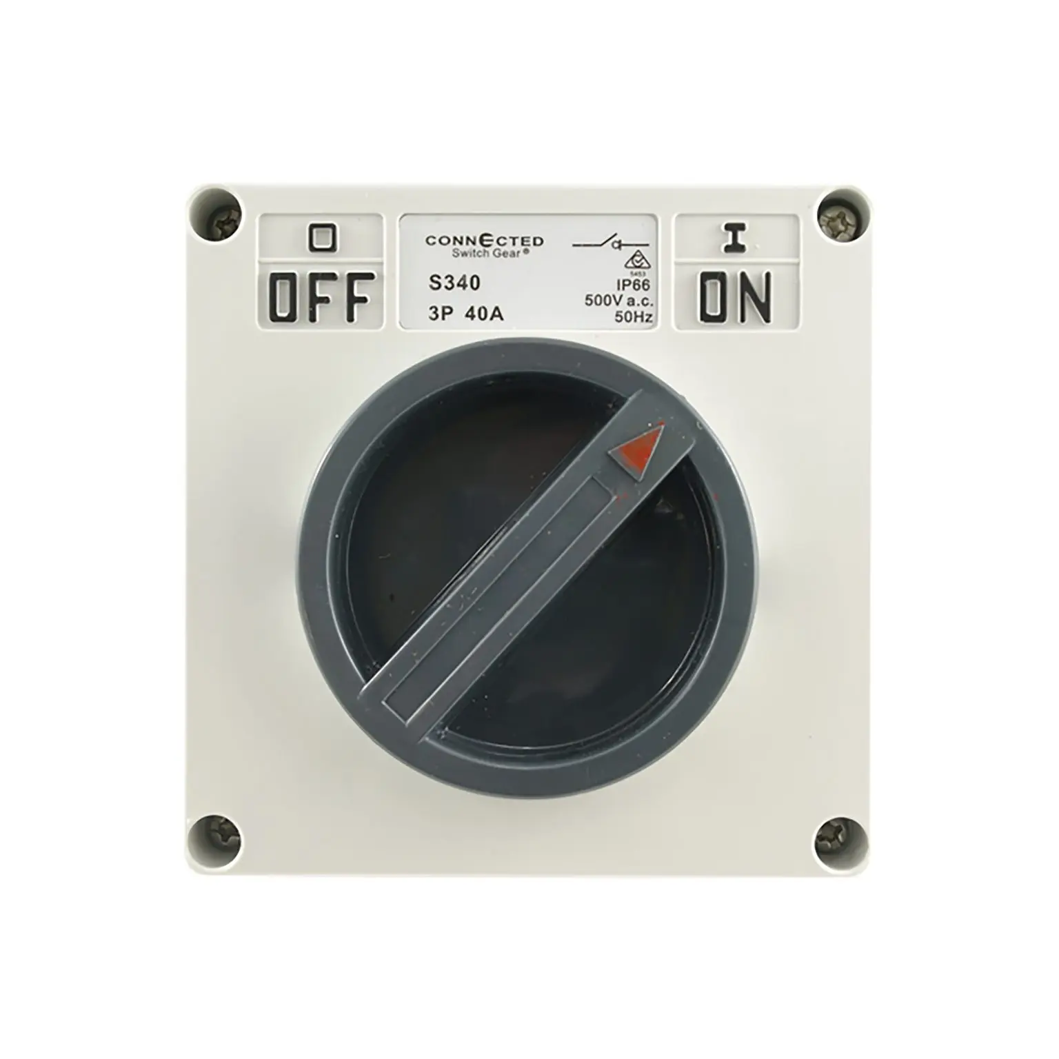 32A Changeover Switch 3 Pole 500V AC IP55 | Connected Switchgear