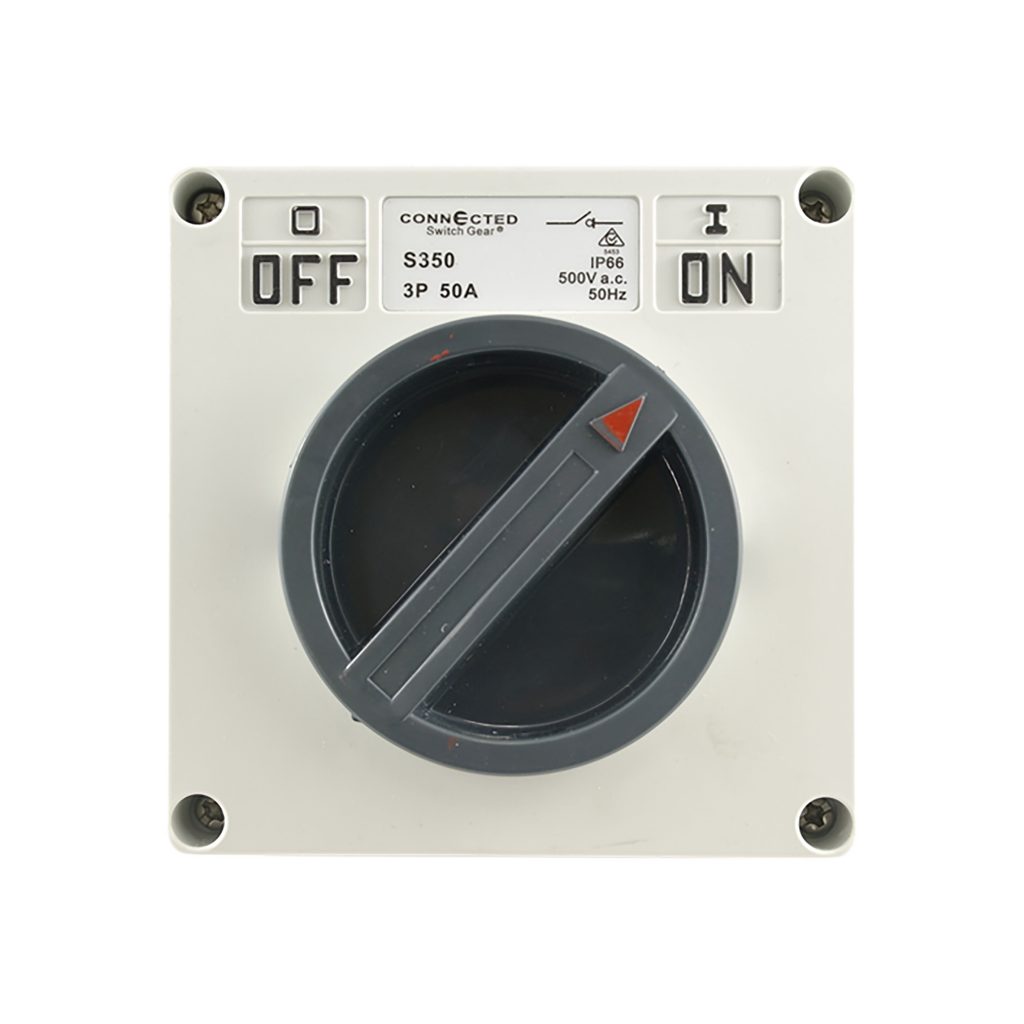 Surface Switch 50A 3 Pole 500V AC IP66 | Connected Switchgear