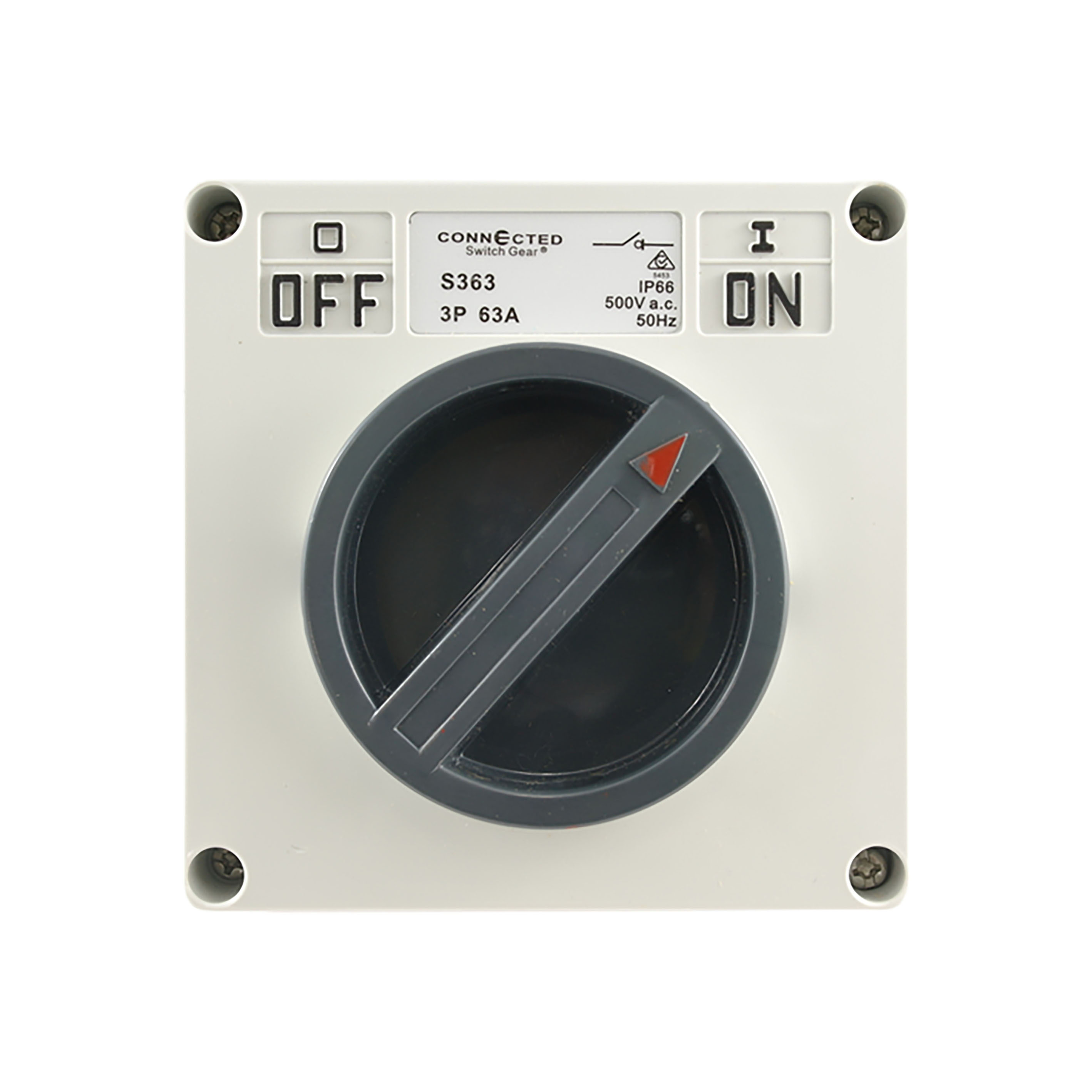 Surface Switch 63A 3 Pole 500V AC IP66 | Connected Switchgear