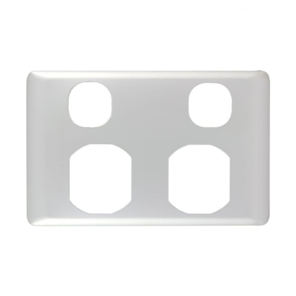 Stainless Steel GPO Double 10A 250V AC BLACK | PLATINUM Series