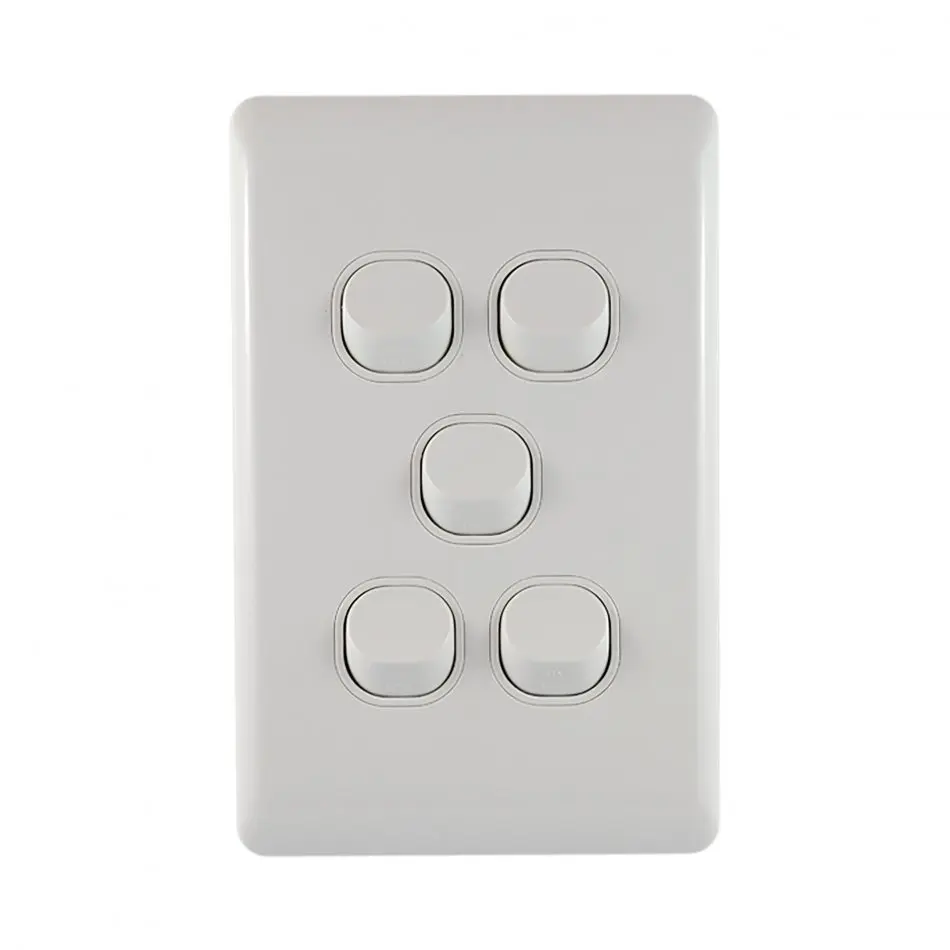 Double GPO with Extra Switch Vertical 10A 240V AC | GEO Series