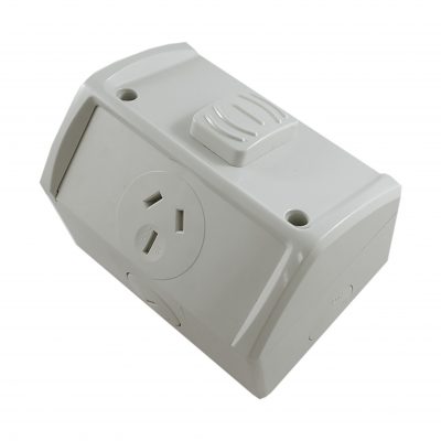 Weatherproof Double GPO Separately Switched 10A 250V AC IP53
