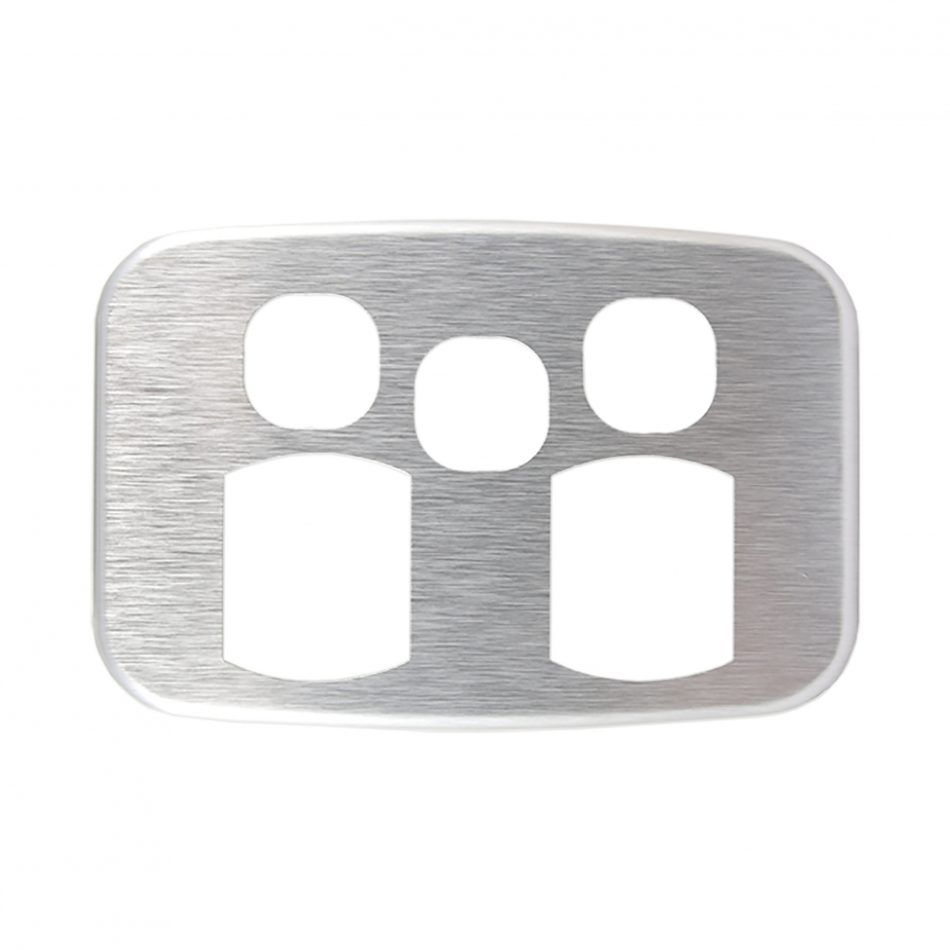 Brushed Brass Cover Plate for Double GPO | GEO Series