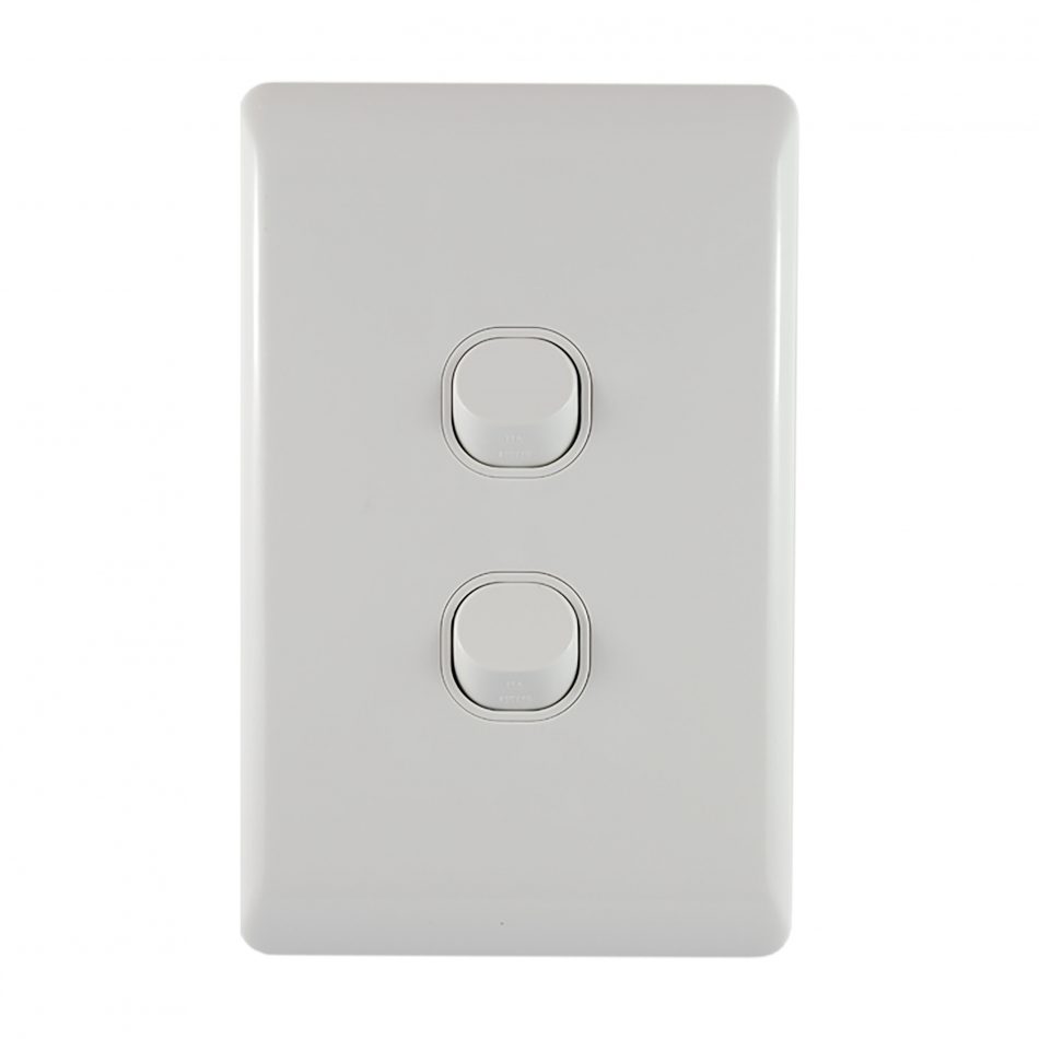 Single Power Point with Two Extra Switches 10A | LUNA Series