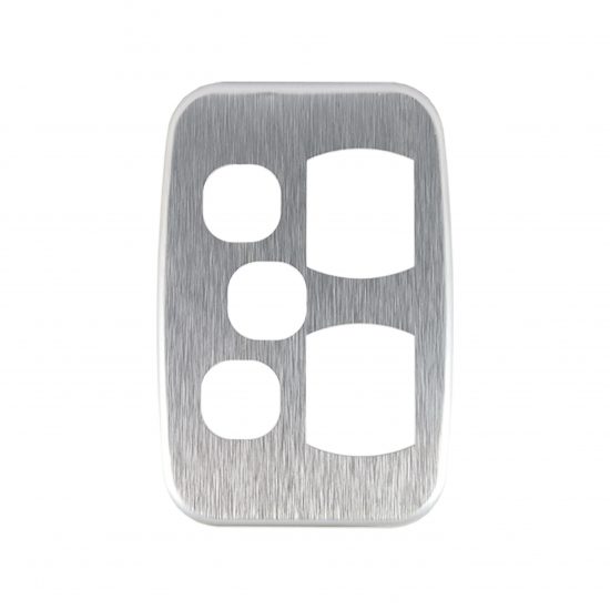 Stainless Steel GPO Double with Extra Switch 10A PLATINUM