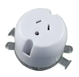 Round Earth Plug Base 10A 250V AC | Connected Switchgear