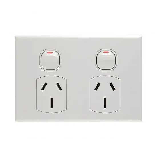 Double Power Outlet 15A 250V AC GEO | Connected Switchgear