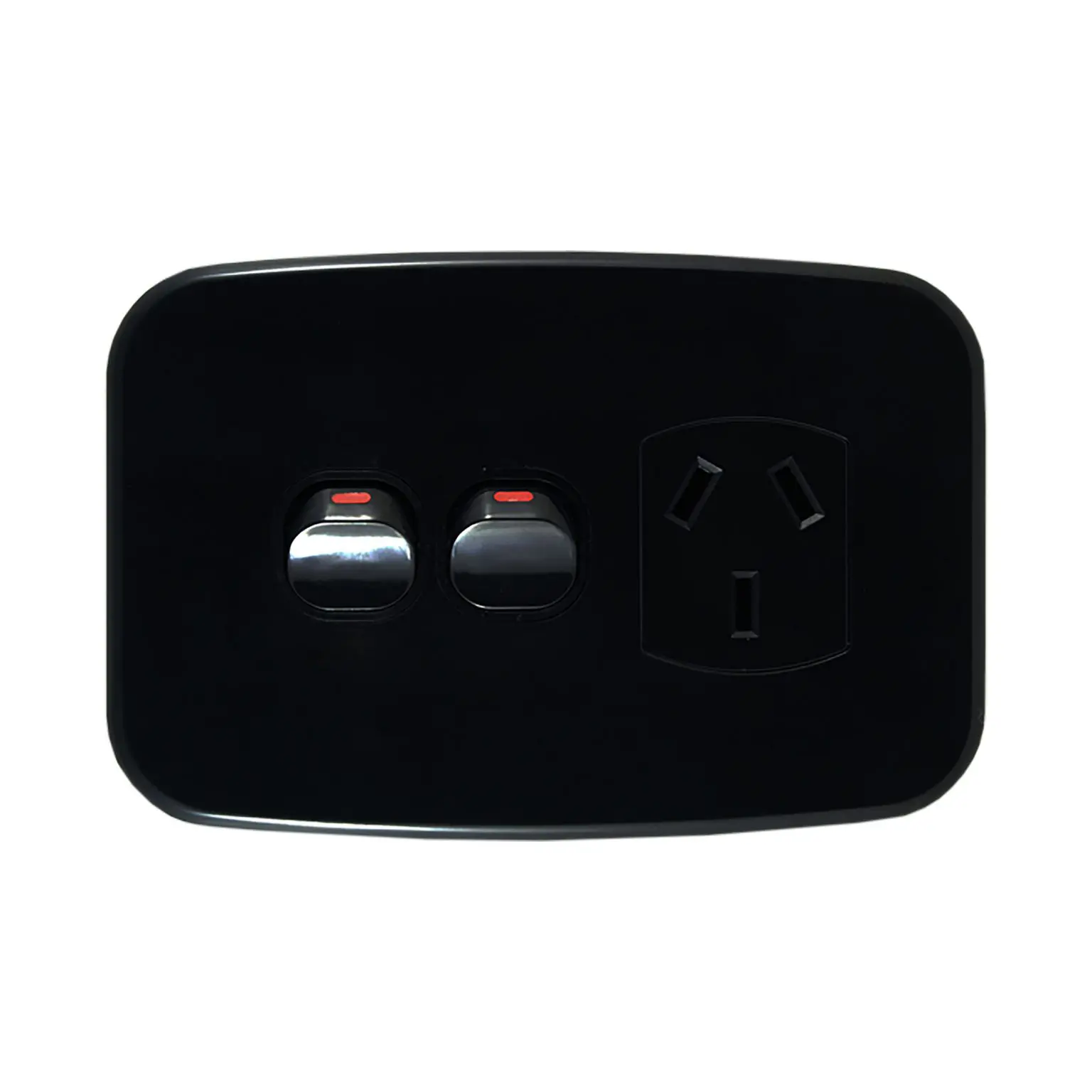 4 Gang Power Point MATTE BLACK 10A 250V AC | GEO Series
