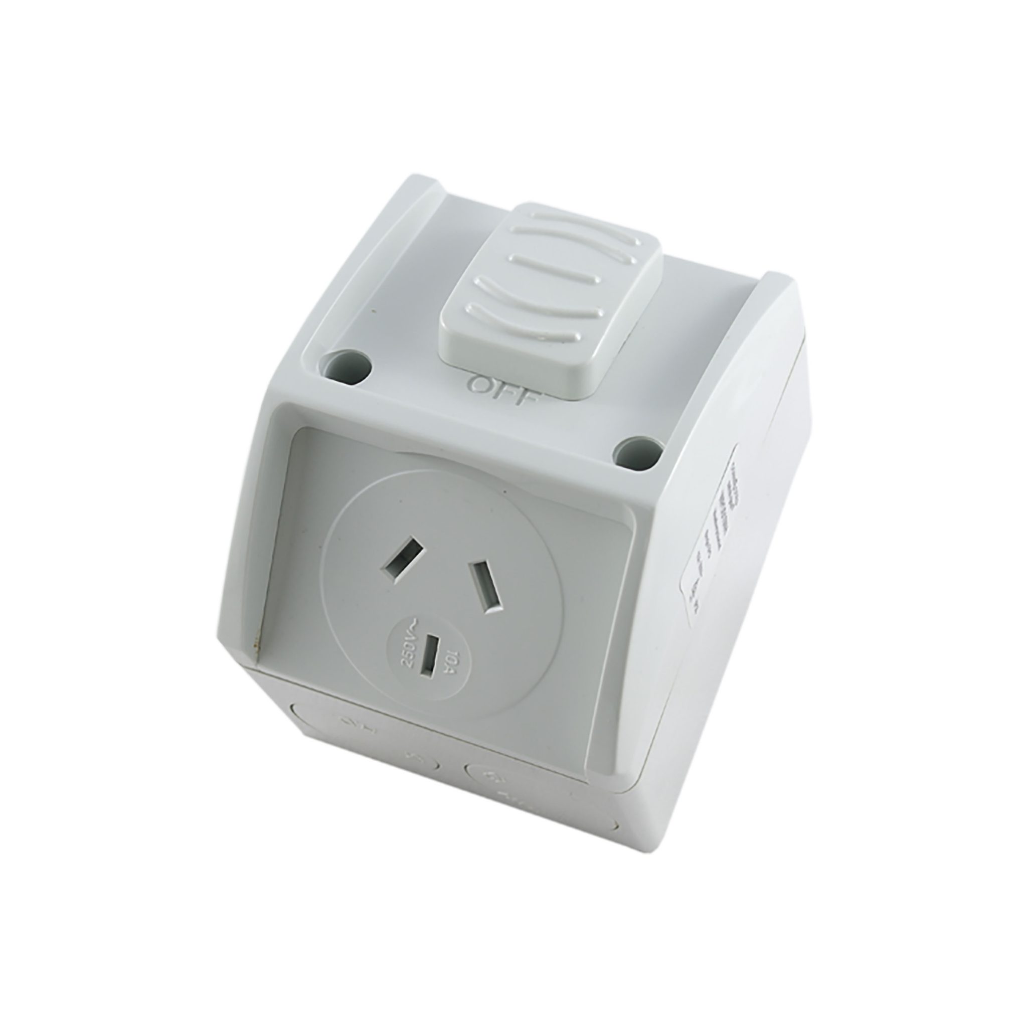 Double Weatherproof GPO with Extra Switch 10A 250V