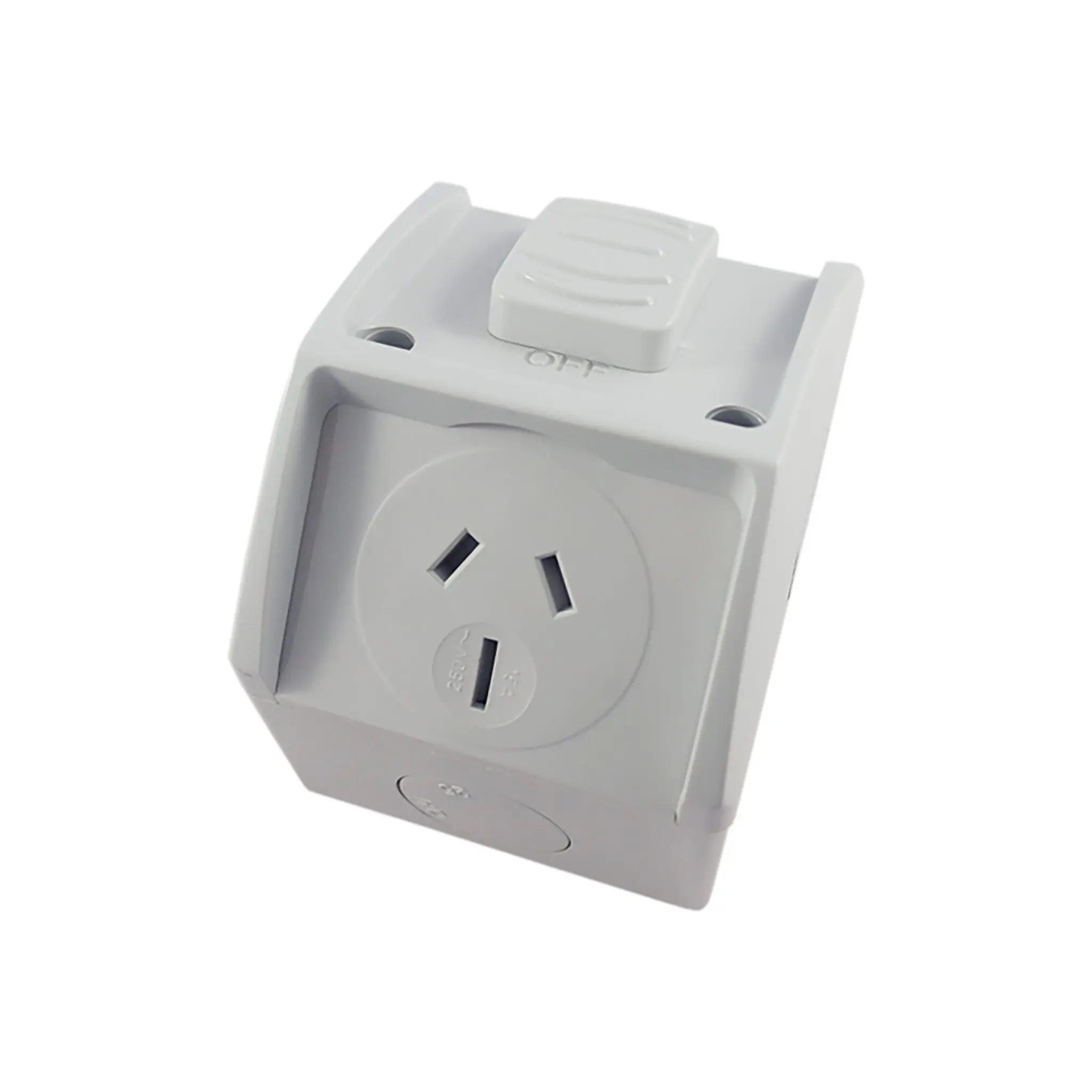 Single Weatherproof GPO Half Size 15A 250V AC IP53 New Style