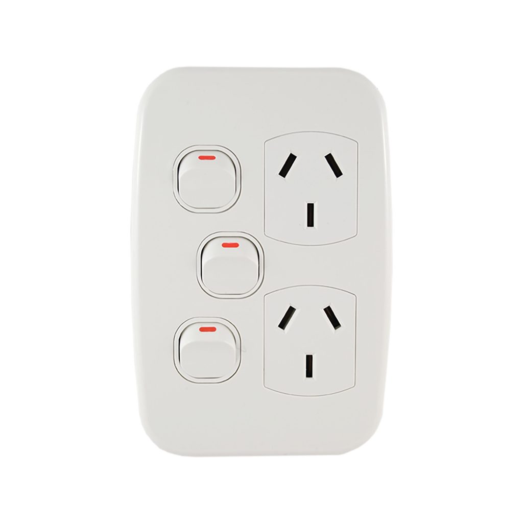 4 Gang Power Point 10A 250V AC | GEO Series | Connected Switchgear