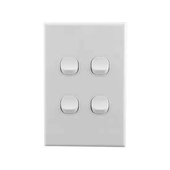 Light Switch 4 Gang 10amp 250V AC BASIX S | Connected Switchgear