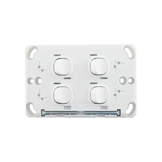 Light Switch 4 Gang 10amp 250V AC BASIX S | Connected Switchgear