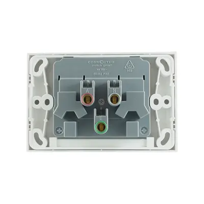 Double Pole Power Outlet Double 10A 250V AC | BASIX S