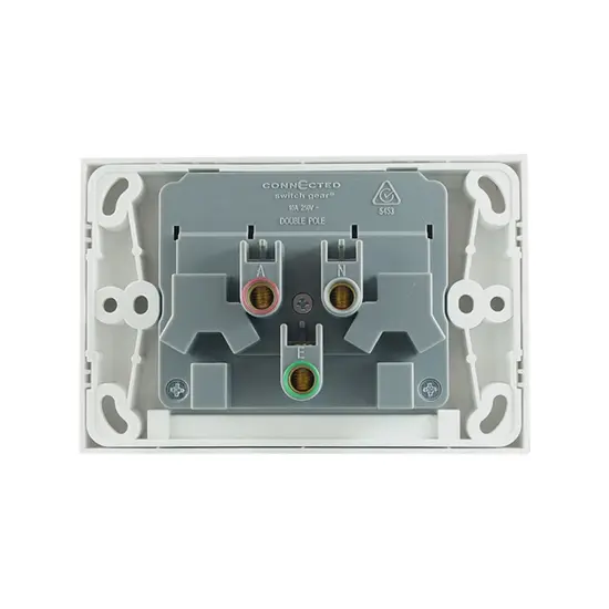 Double Pole Power Outlet Double 10A 250V AC | BASIX S