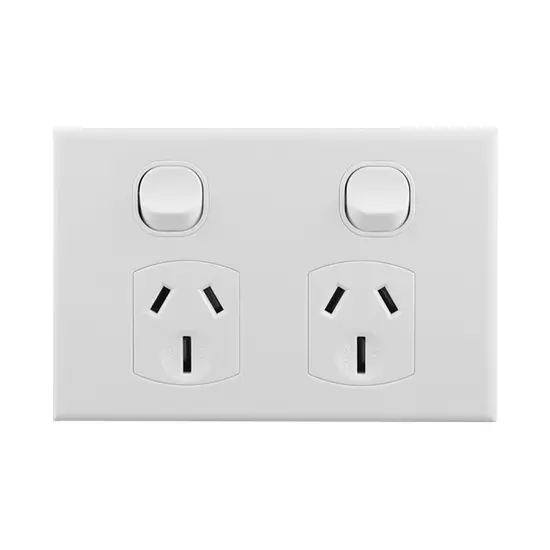 15A Double GPO 250V AC | BASIX S Series | Connected Switchgear