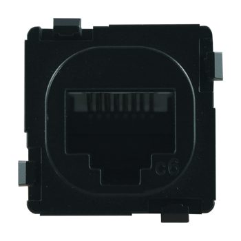 RJ45 Mech CAT6 Jack MATTE BLACK | Connected Switchgear