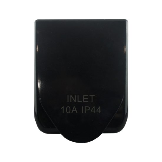 Caravan Inlet Male 3 Pin 250V AC 10A IP44 BLACK