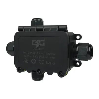 IP68 Weatherproof Junction Box 4 Cable Entries T Style 450V 40A