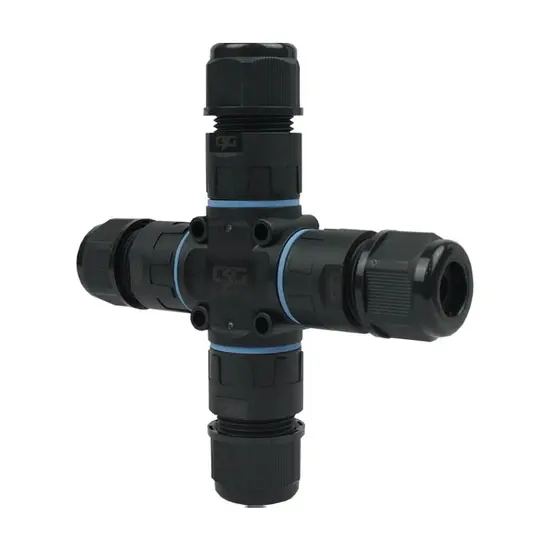 Waterproof Cable Joiner 3 Terminal IP68 450V 24A X Style