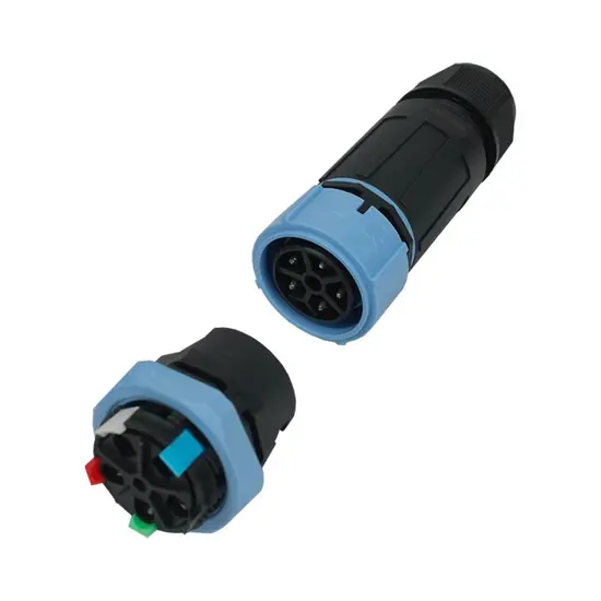 Waterproof Cable Connector 5 Pin IP68 450V 24A Panel Mount