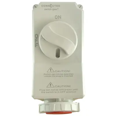 IP67 Switched Socket Outlet 5 Pin 32A 400V CEE Form