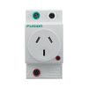 DIN Rail Socket Outlet 240V AC 10A Double Pole | CSG