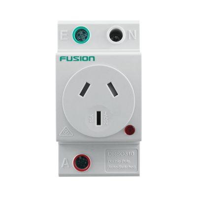 DIN Rail Socket Outlet 240V AC 10A Double Pole | CSG