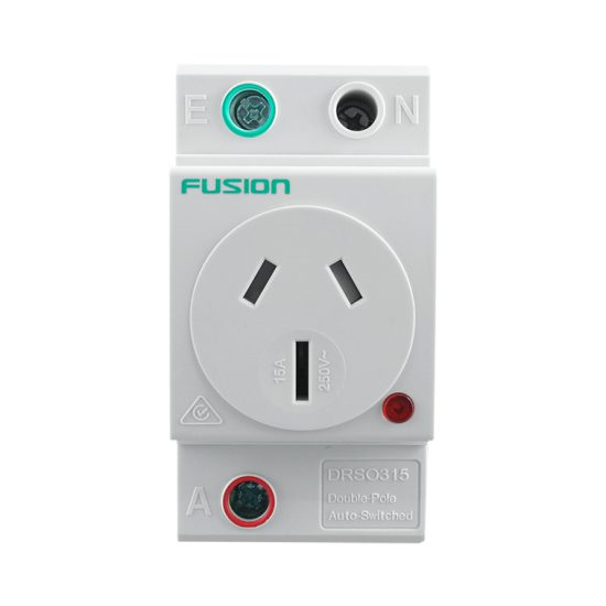 DIN Rail Socket Outlet 240V AC 15A Double Pole | CSG