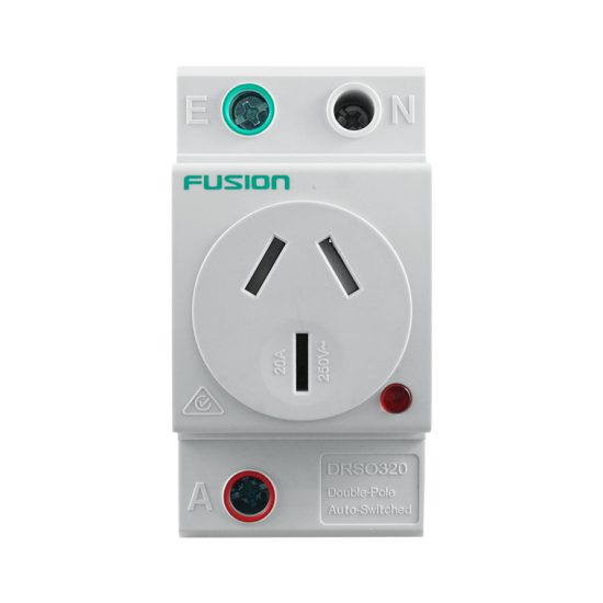 DIN Rail Socket Outlet 240V AC 20A Double Pole | CSG