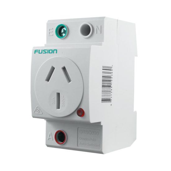 DIN Rail Socket Outlet 240V AC 20A Double Pole | CSG
