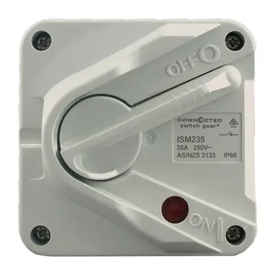 2 Pole Isolator 35A 250V AC Mini | Connected Switchgear