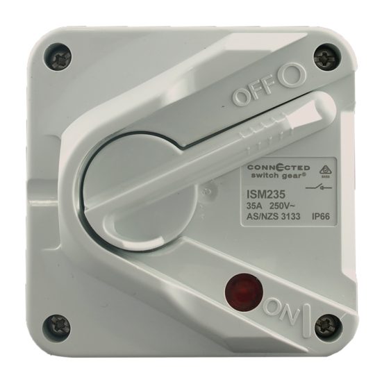 2 Pole Isolator 35A 250V AC Mini | Connected Switchgear