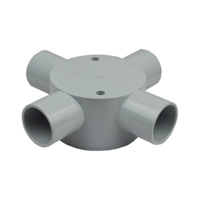 Shallow Junction Box 25mm Four Way - Box of 10