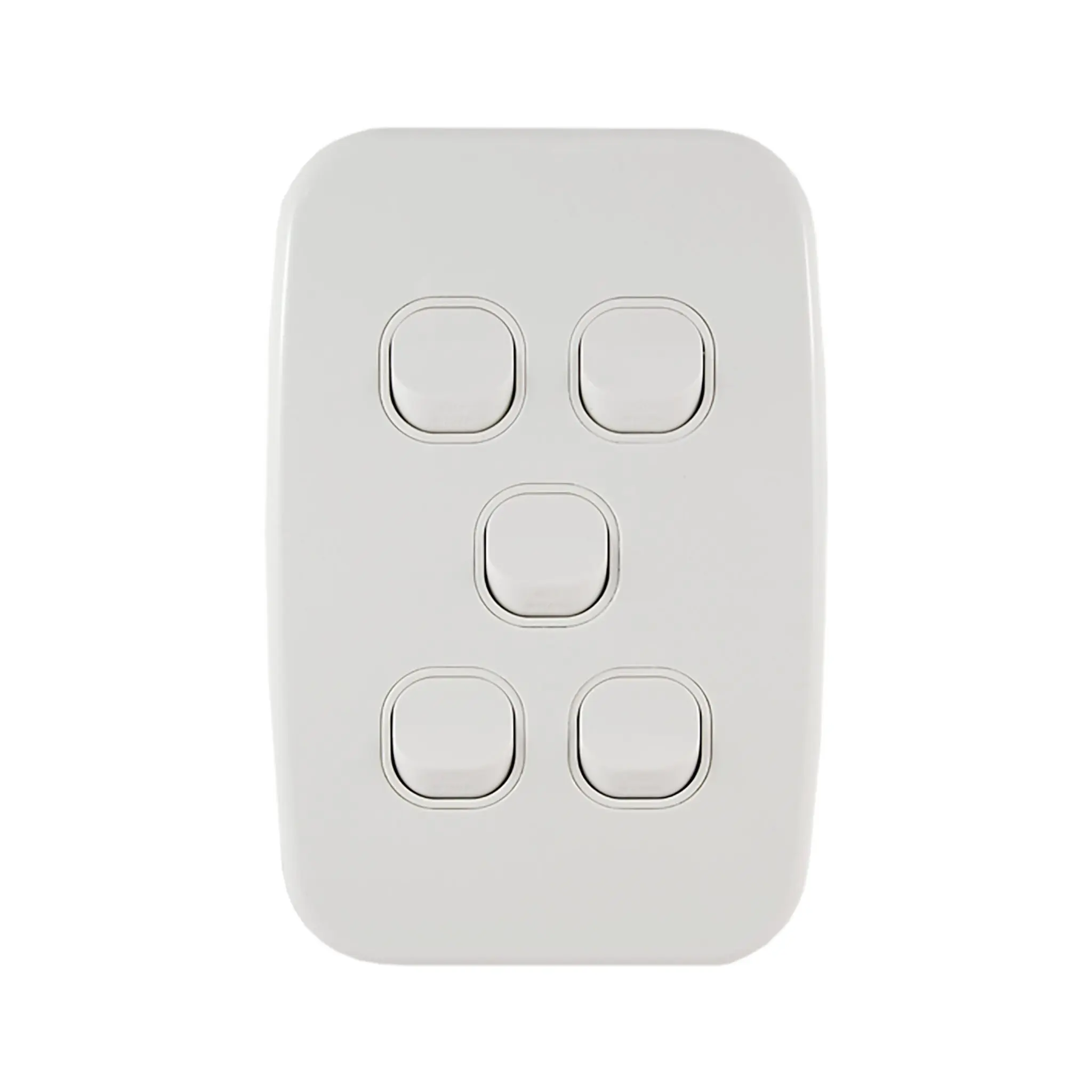 Light Switch 5 Gang Vertical 10A | LUNA Series