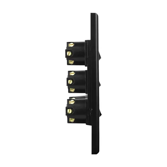 Matte Black Light Switch 5 Gang 10A 250V AC | GEO Series