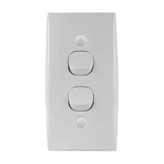 Intermediate Switch 2 Gang 10A 250V AC 54mm Mounting Centres
