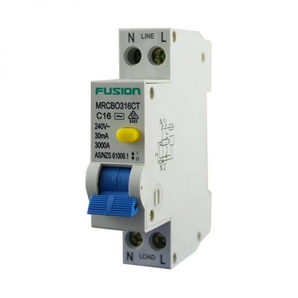 25A Mini RCBO Trade 1P+N 3kA 250V AC 30mA | Connected Switchgear
