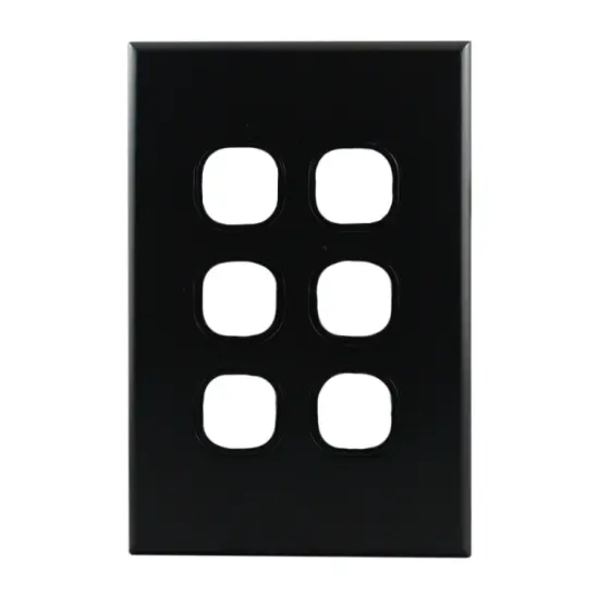 4 Gang Power Point MATTE BLACK 10A 250V AC | GEO Series