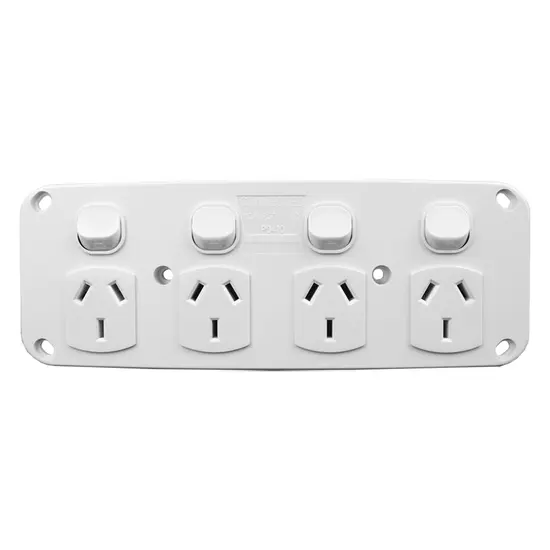 4 Gang Power Point | GEO Series | Connected Switchgear