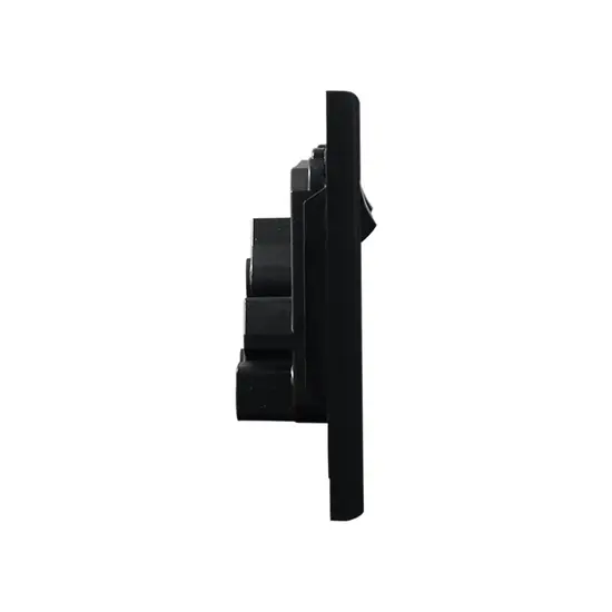 4 Gang Power Point BLACK 10A 250V AC | GEO Series Slimline