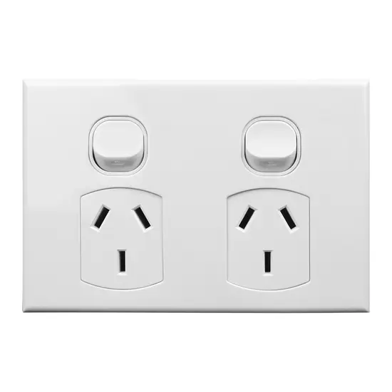 Double Power Outlet 10A 250V AC | GEO Series