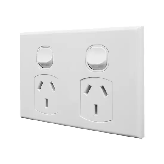 Double Power Outlet 10A 250V AC | GEO Series