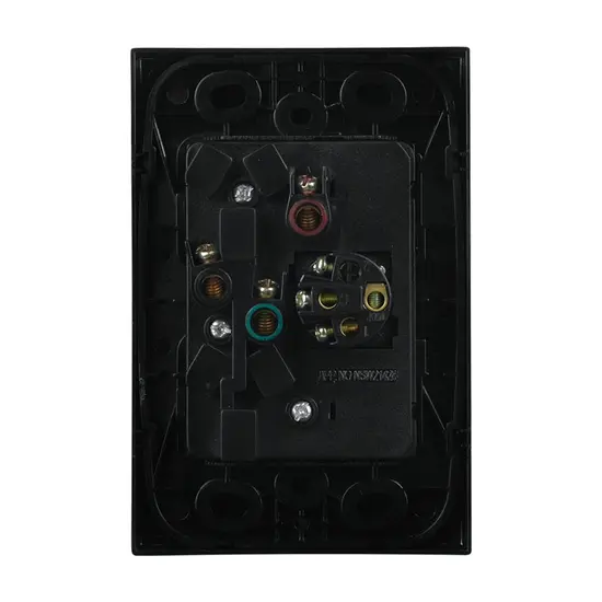 Double GPO with Extra Switch Vertical 10A 240V AC BLACK