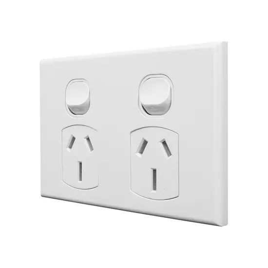 Double Power Outlet 15A 250V AC GEO | Connected Switchgear