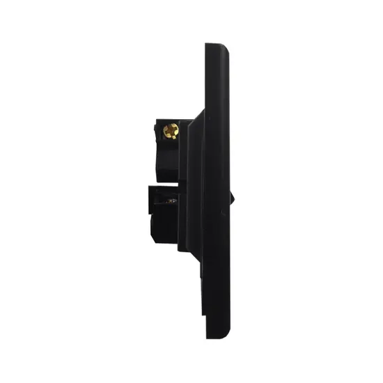 Matte Black Single Power Outlet 10A 250V AC | GEO Series