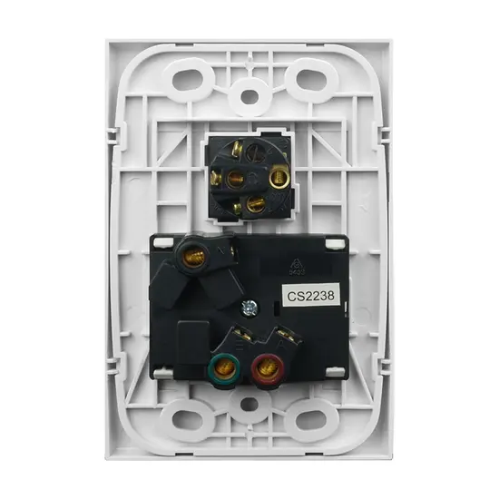 Vertical Single GPO with Extra Switch 10A 240V AC Slimline